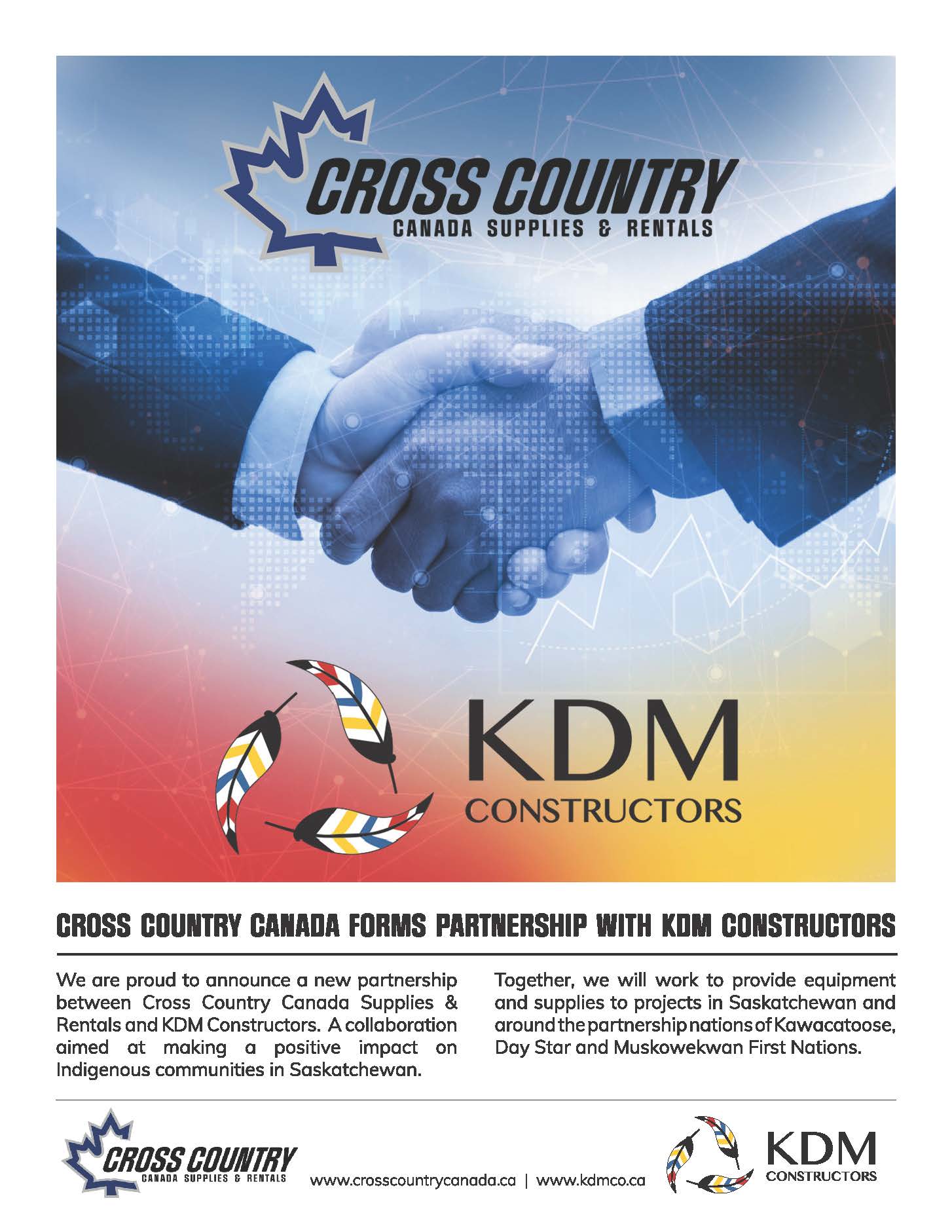 Cross Country Canada Forms Partnership with KDM Constructors - KDM Constructors